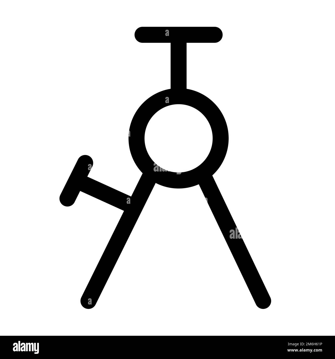 Compass divider icon line isolated on white background. Black flat thin ...