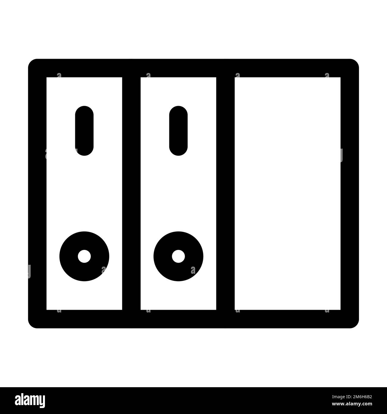 Office folder icon line isolated on white background. Black flat thin ...