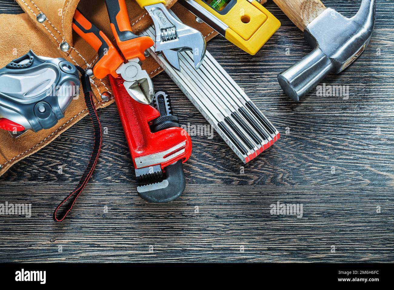 Monkey key hammer construction level adjustable spanner measuring tape ...