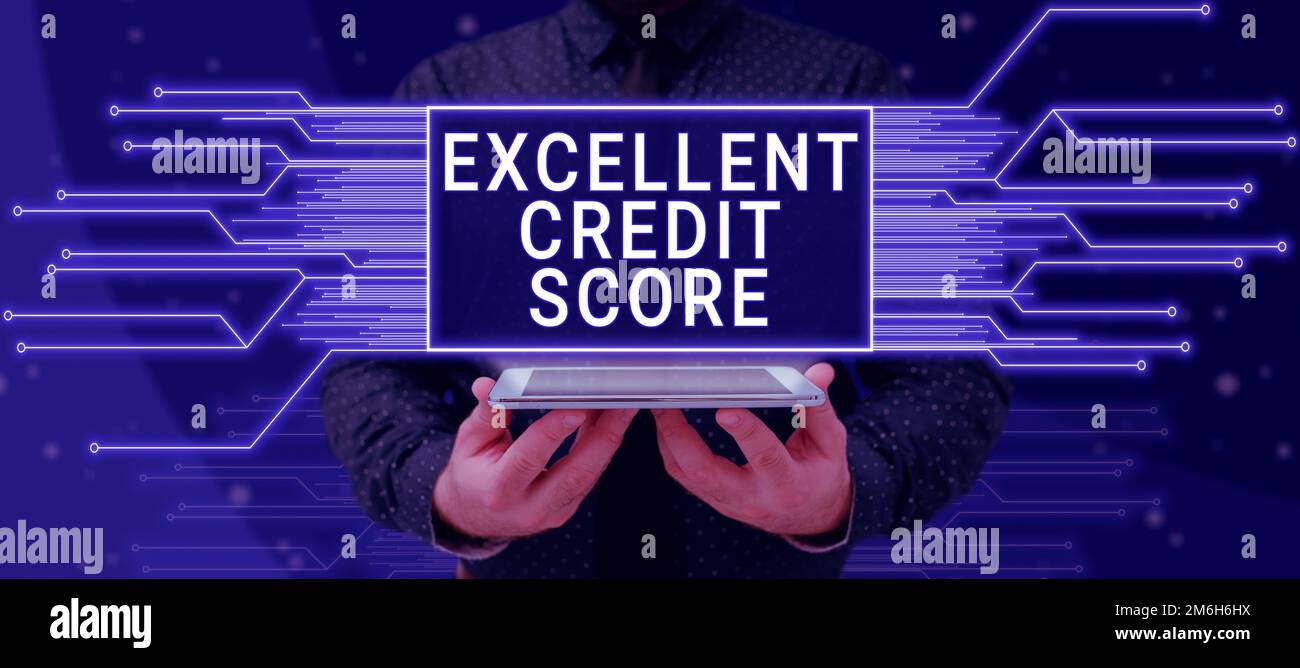 Conceptual caption Excellent Credit Score. Business overview person's ... Conceptual caption Excellent Credit Score. Business overview person's ...