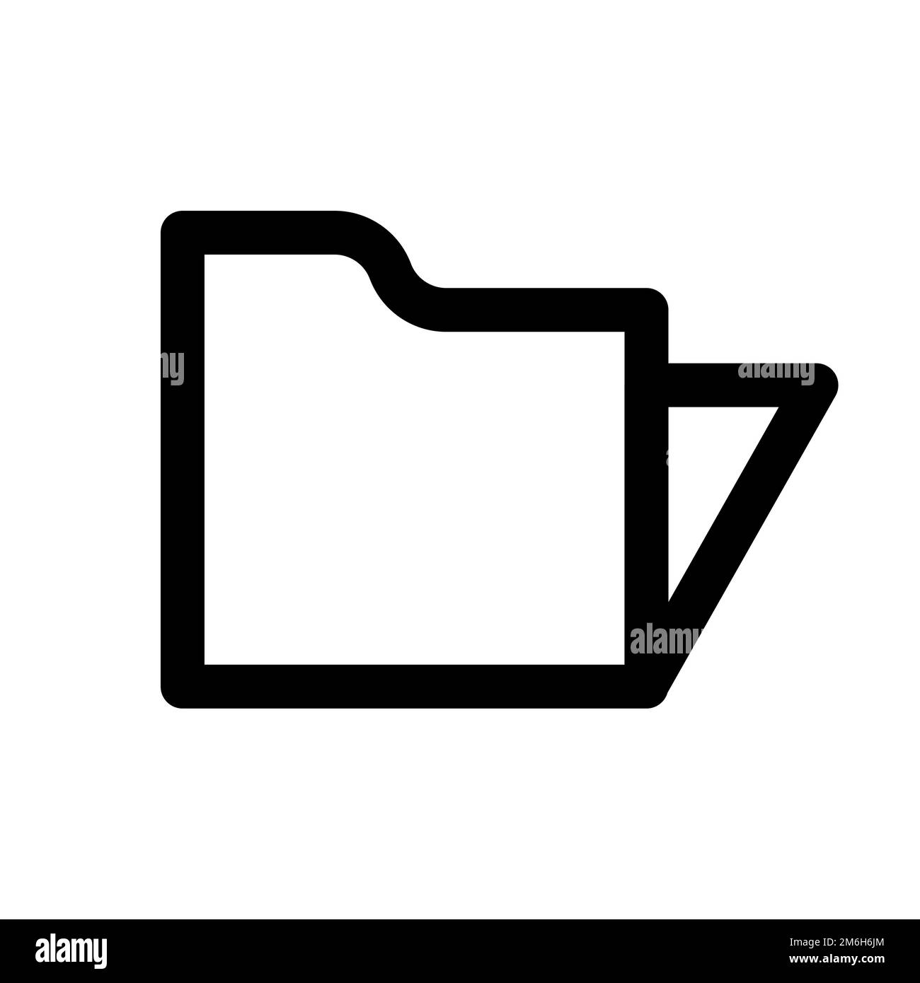 Office folder icon line isolated on white background. Black flat thin ...