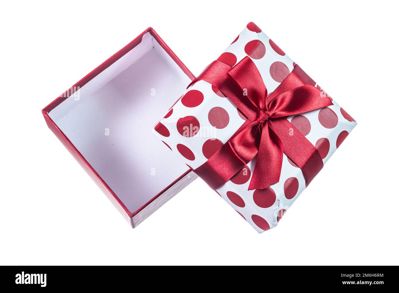 Decorated opened gift box Cut Out Stock Images & Pictures - Alamy