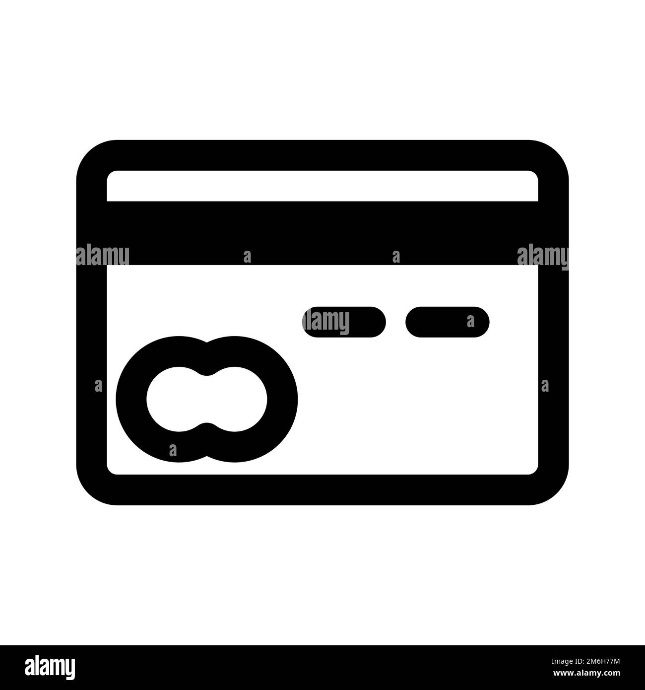 Credit card icon line isolated on white background. Black flat thin ...