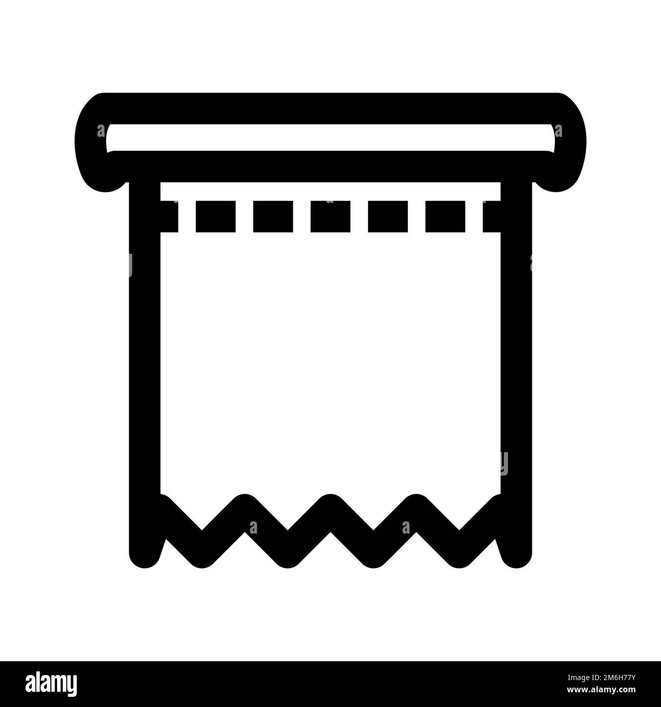 Receipt icon line isolated on white background. Black flat thin icon on ...