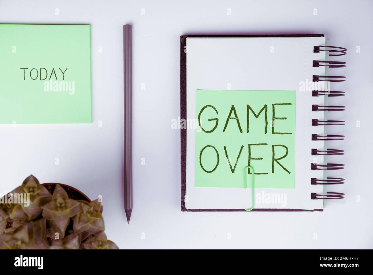 Text sign showing Game Over. Concept meaning A situation in a ...