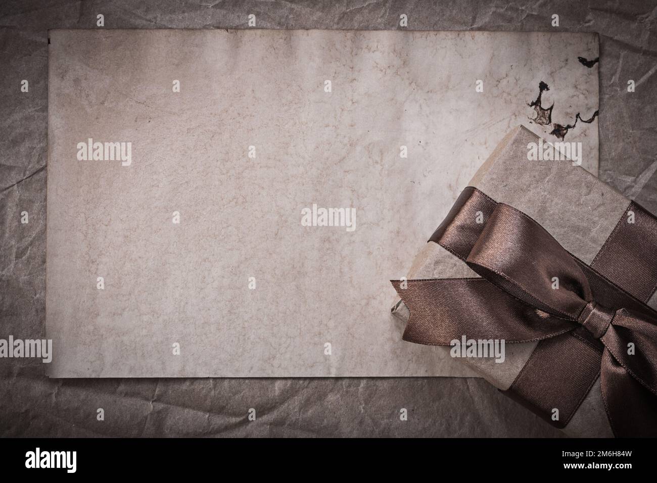 Present box sheet of wrapping paper holidays concept Stock Photo - Alamy