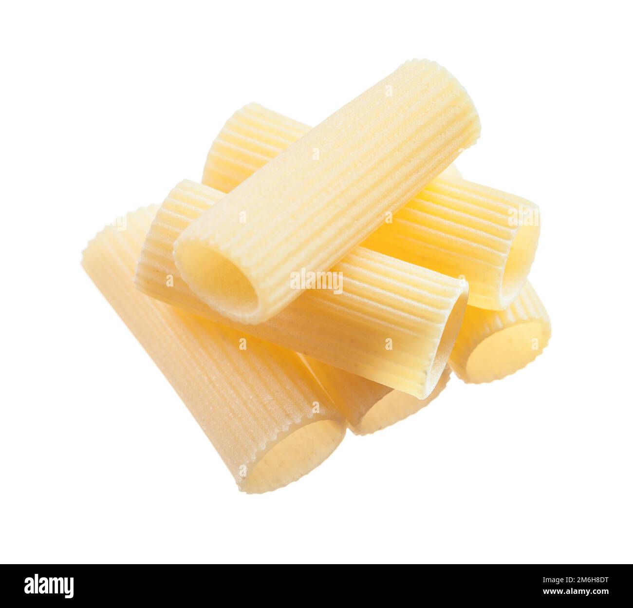 Raw Italian macaroni isolated on white Stock Photo - Alamy