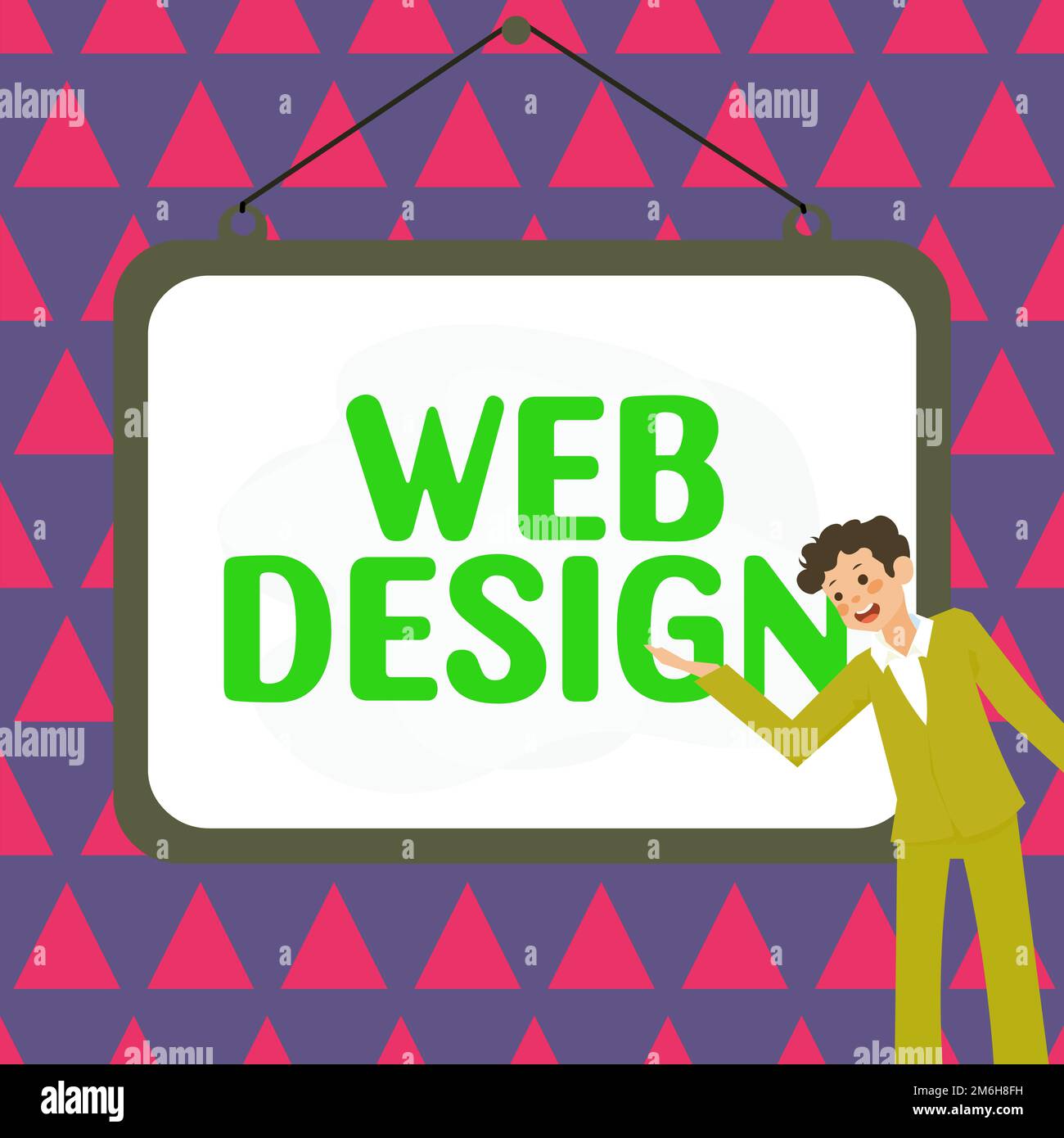 Text caption presenting Web Design. Concept meaning who is responsible ...