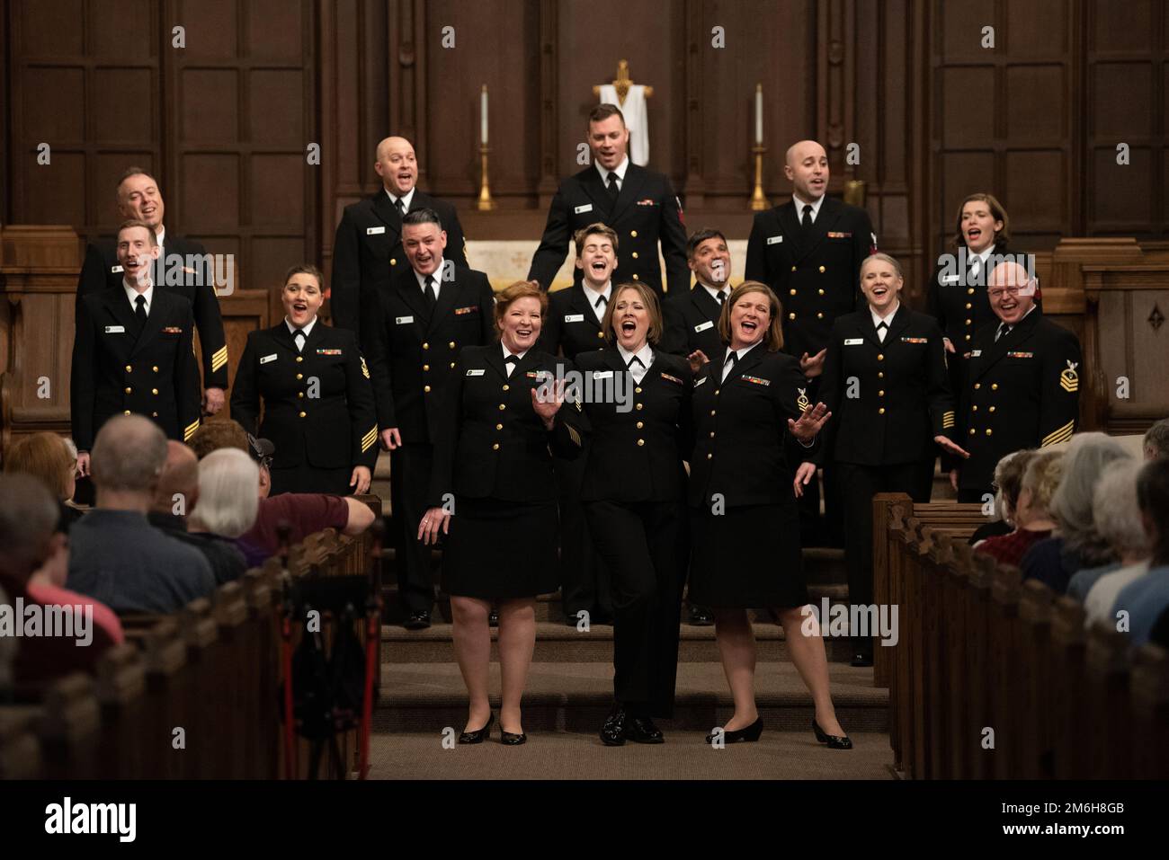 MUNCIE, Ind. (April 28, 2022) Chief Musician Rachel Sarracco, left ...