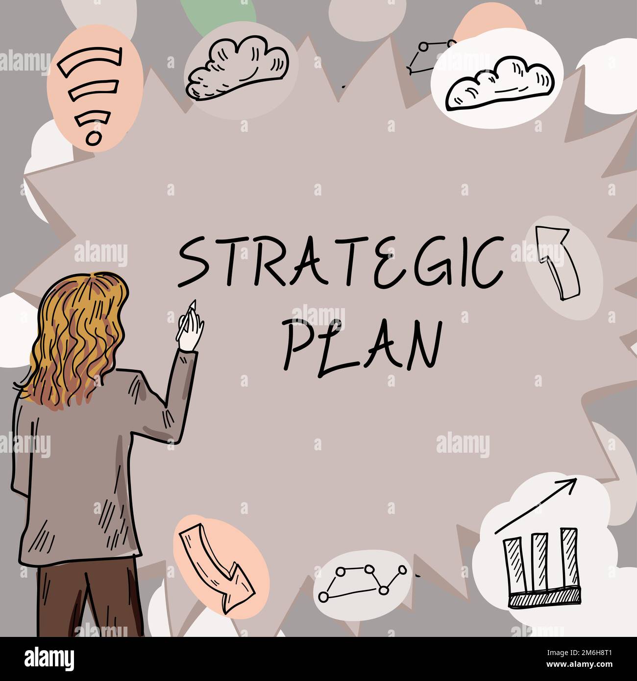 Writing displaying text Strategic Plan. Business showcase A process of ...