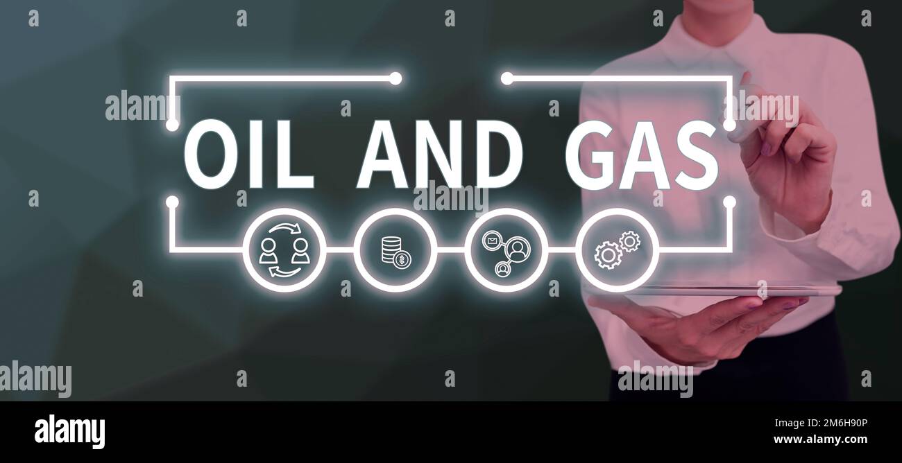 Conceptual display Oil And Gas. Internet Concept Exploration Extraction ...