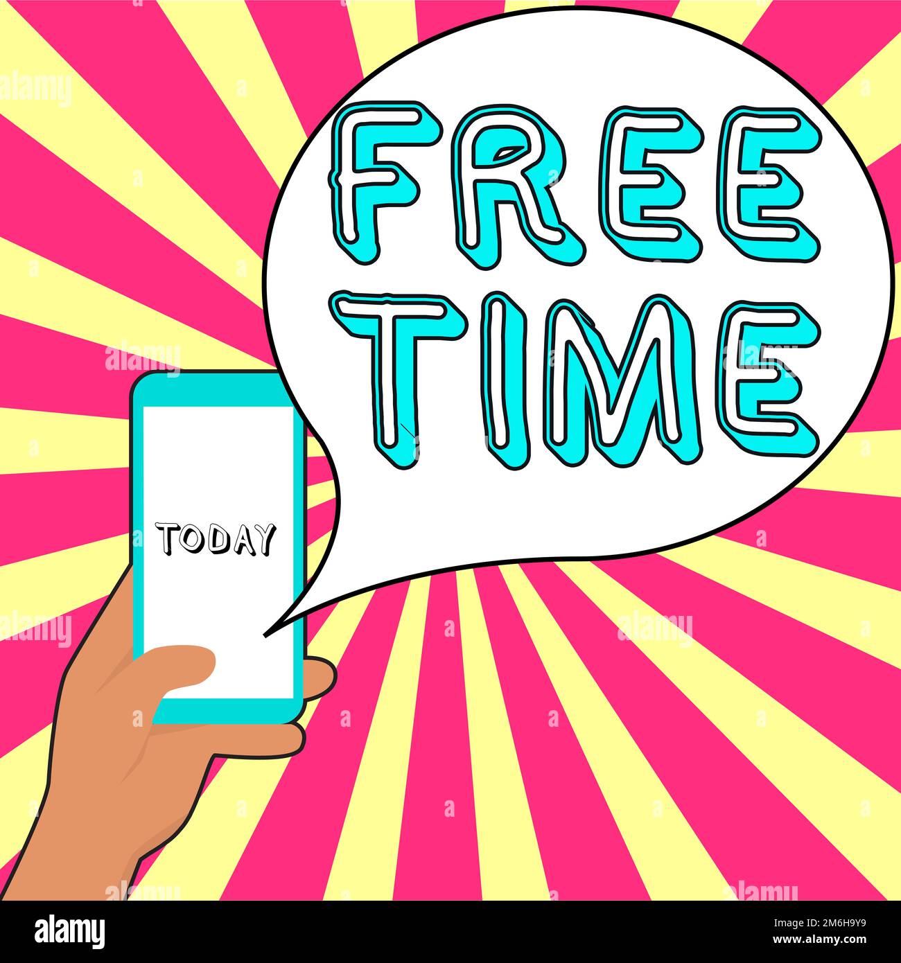 Hand writing sign Free Time. Business idea time available for hobbies ...