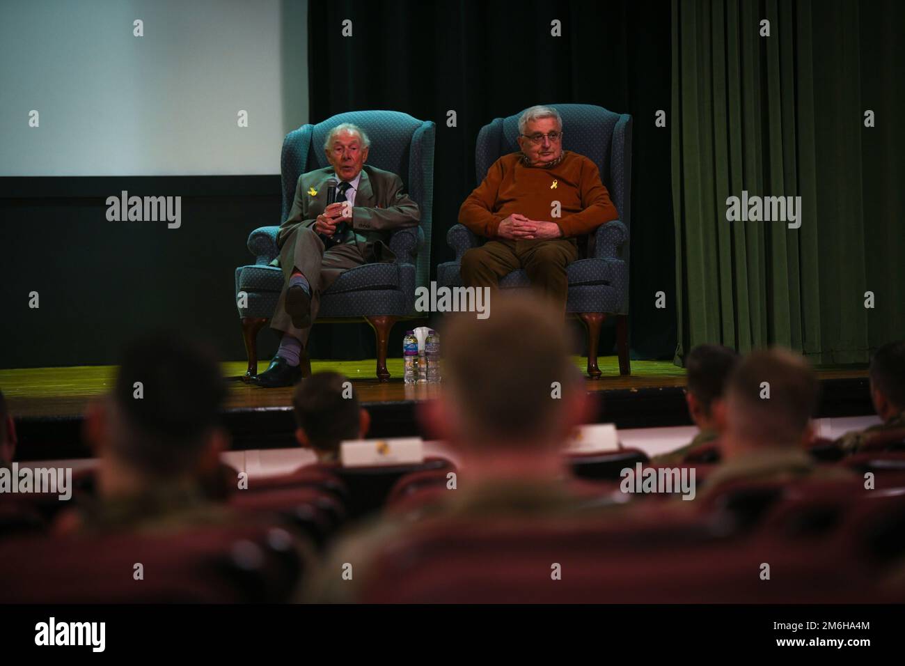 Don Rouse, World War II Veteran, left, shares stories of his time in ...