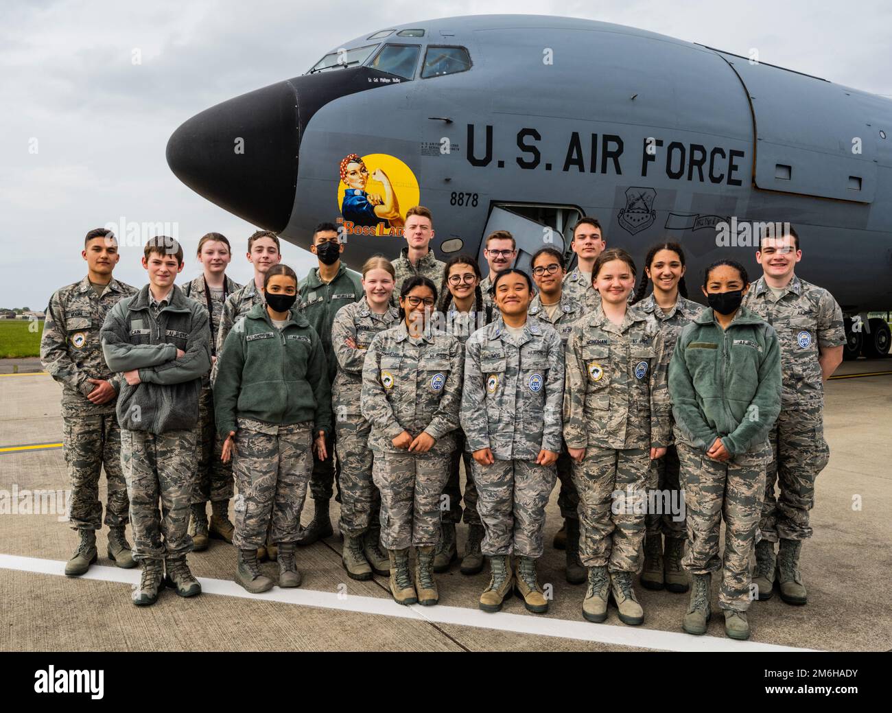 U.S. Air Force Junior Reserve Officers' Training Corps cadets from ...