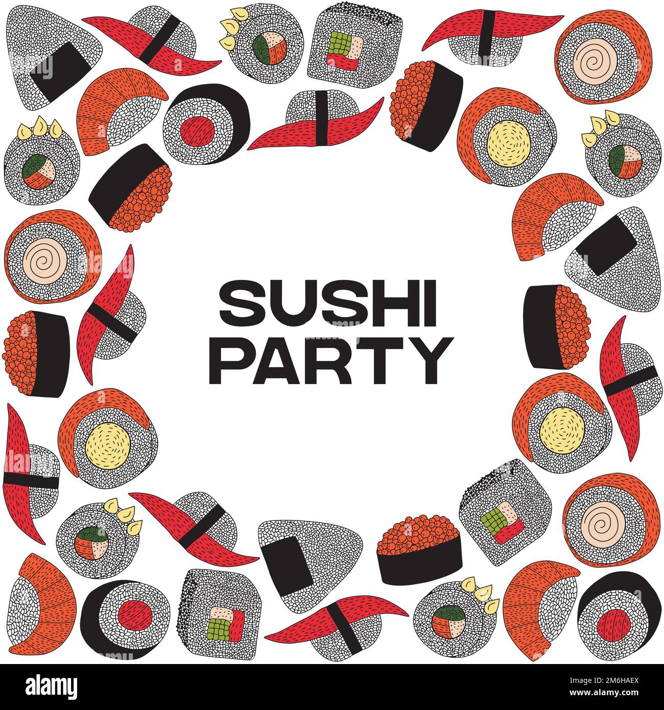 Sushi rolls in nori Stock Vector Images - Alamy