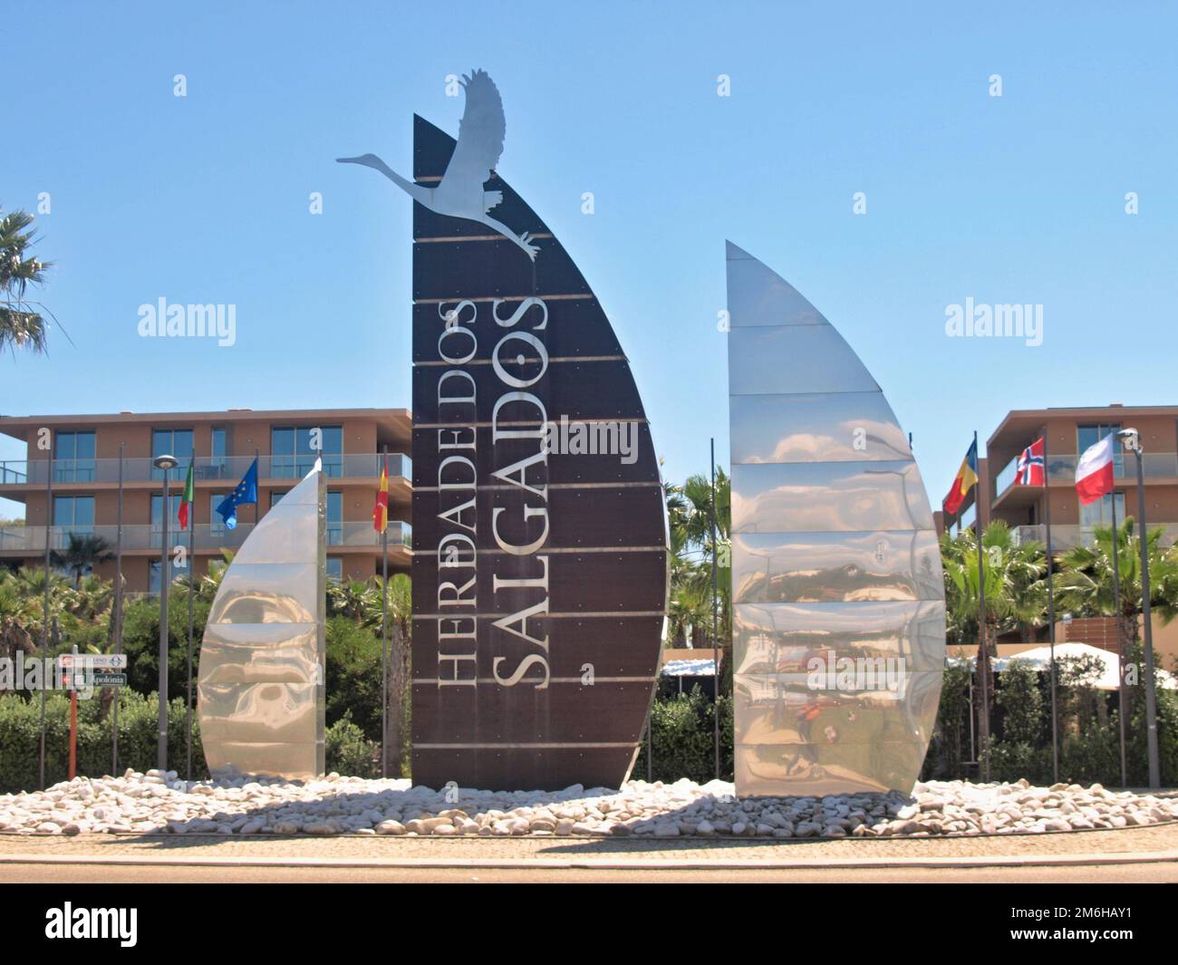 Decorative roundabout in Salgados, Albufeira, Algarve - Portugal Stock ...