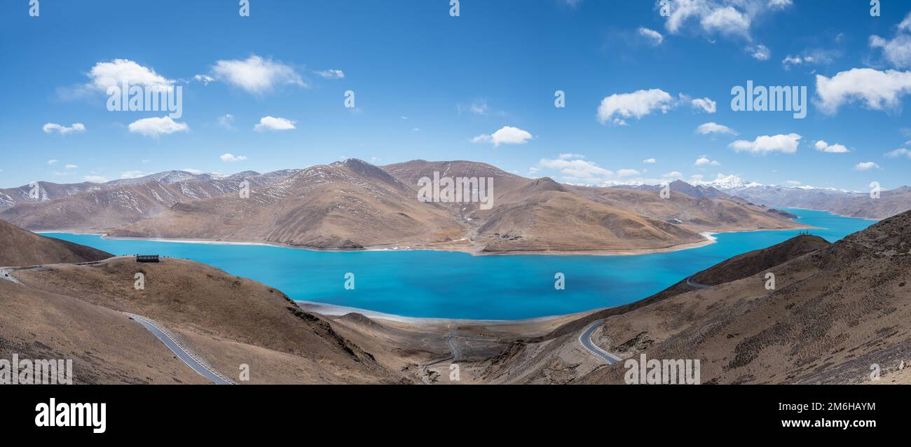 Beautiful plateau holy lake panorama Stock Photo - Alamy