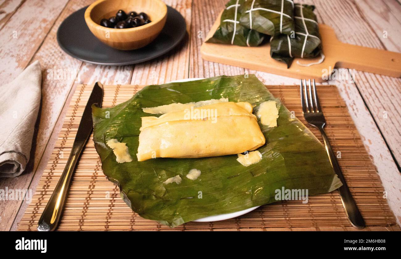 Hallaca on the table, the traditional dish of Venezuelan Christmas ...