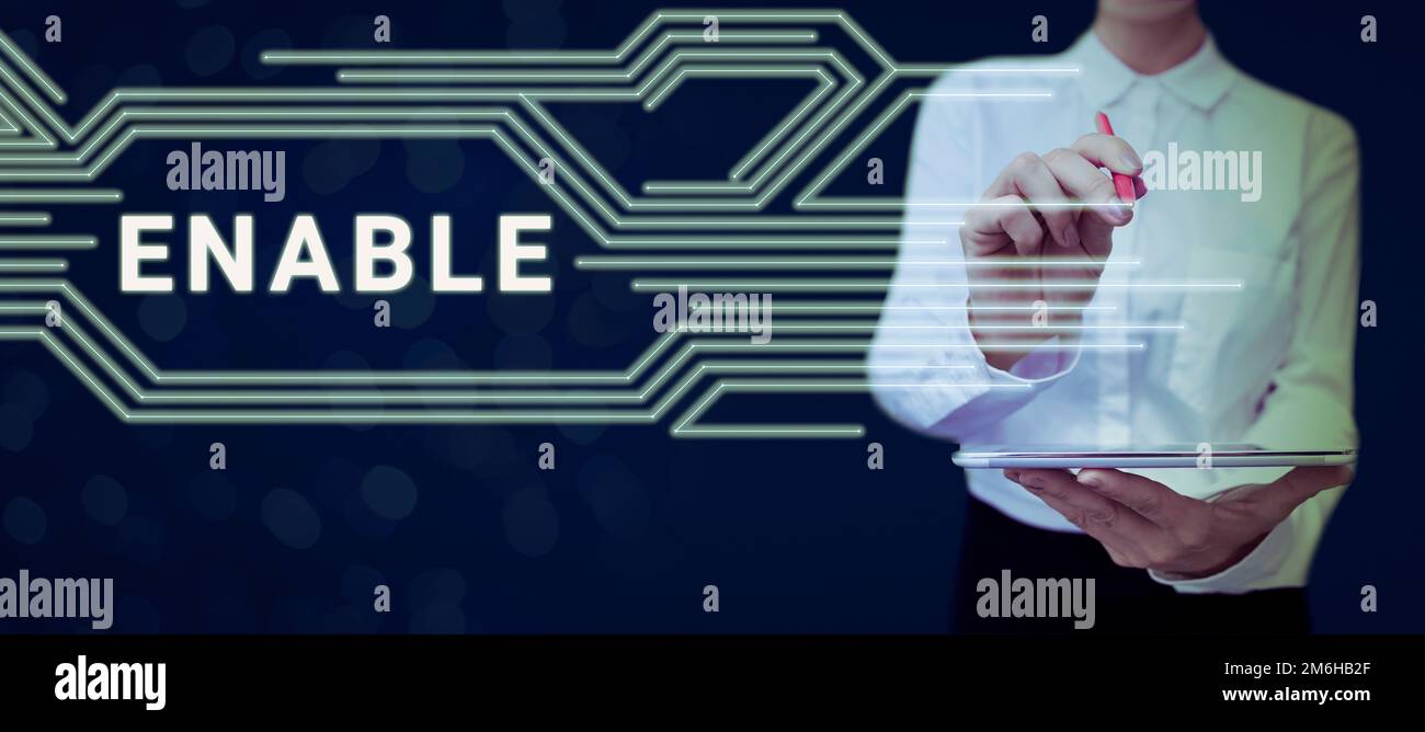 Text showing inspiration Enable. Internet Concept give someone or ...
