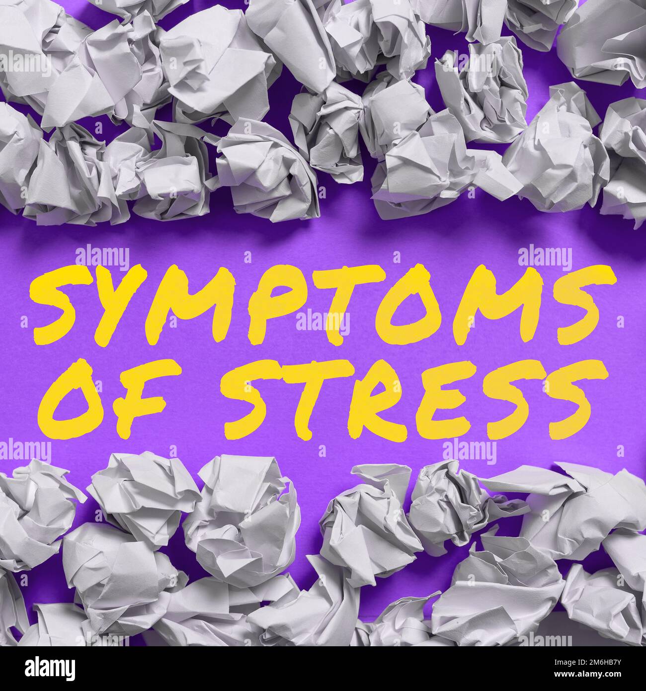 Text caption presenting Symptoms Of Stress. Business overview serving ...