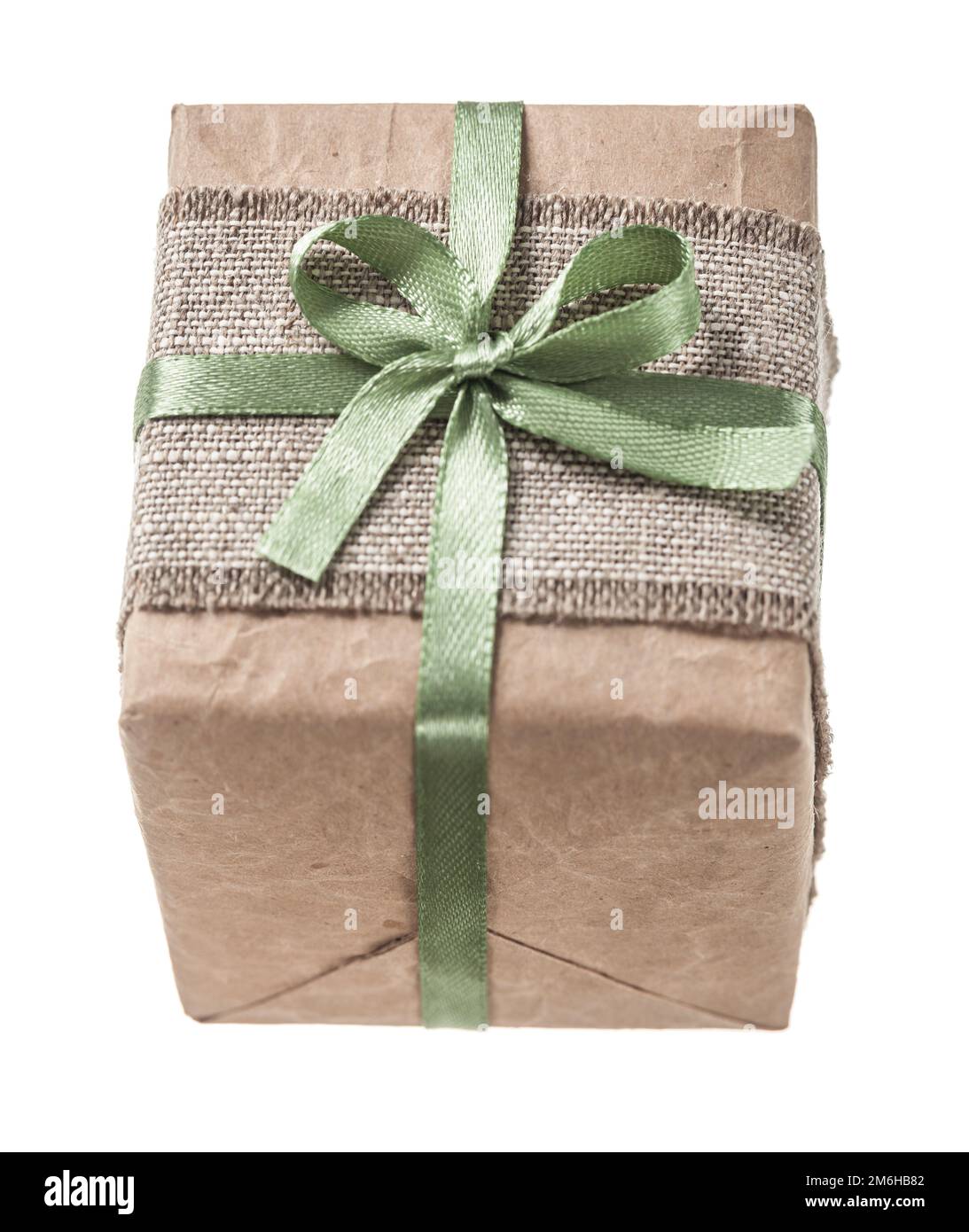 Vintage handmade gift box-container isolated on white Stock Photo - Alamy