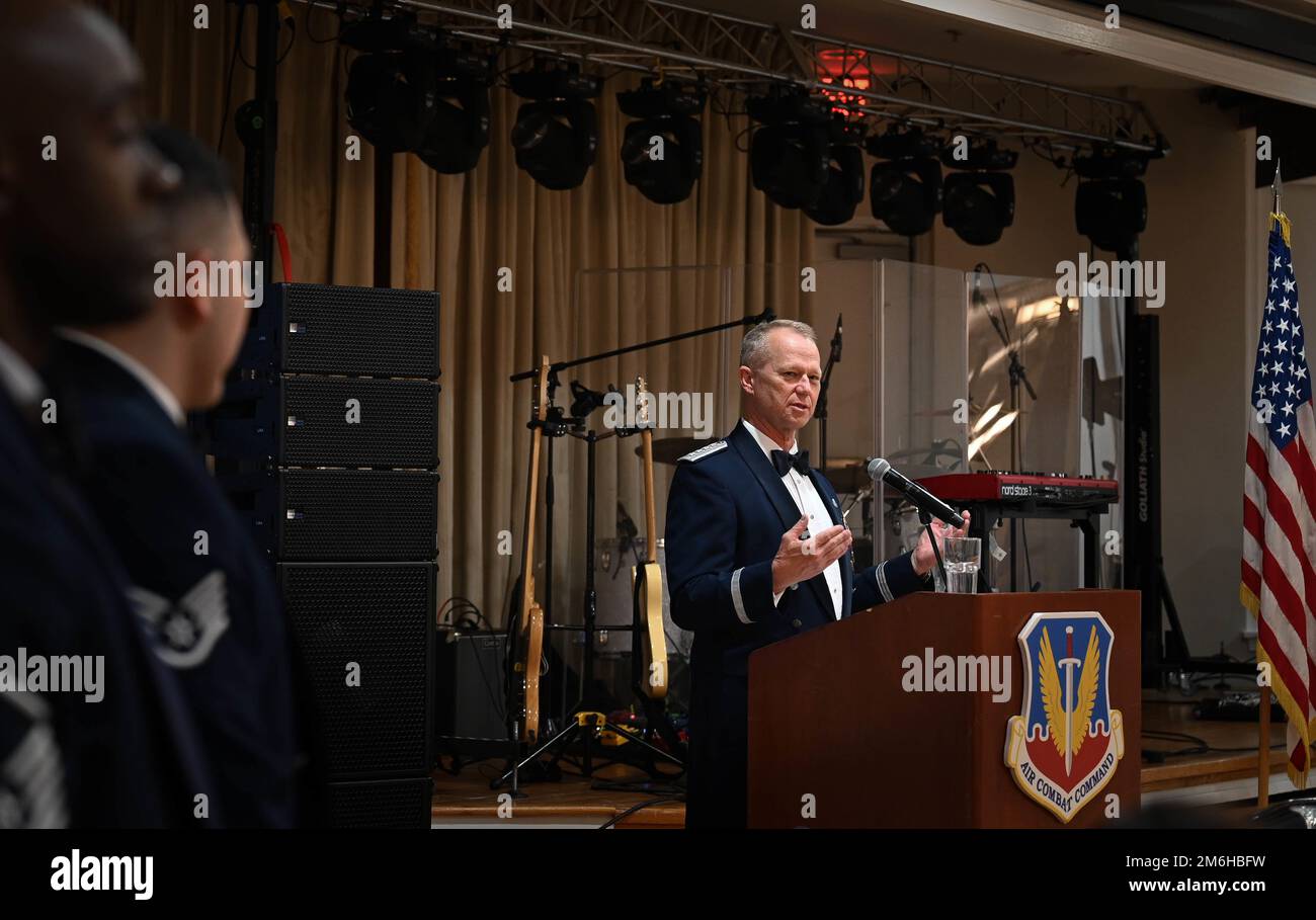 Gen. Mark Kelly, commander of Air Combat Command presented 9 personnel ...