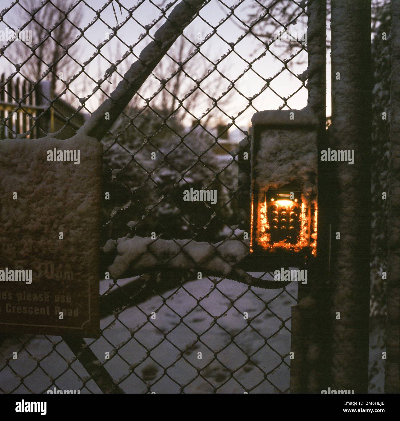 a numbered key pad on a an outdoor gate Stock Photo - Alamy