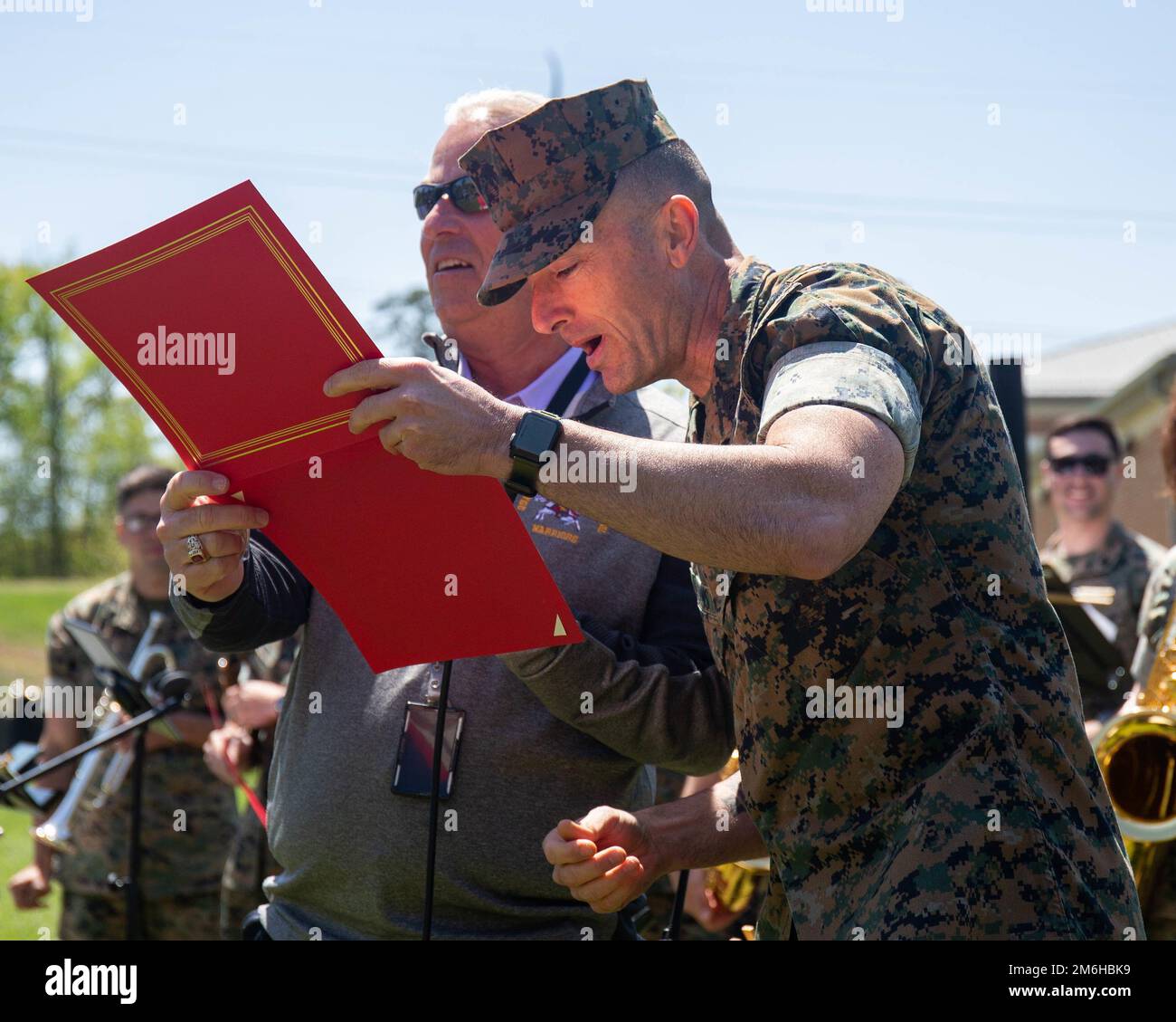 Miles Shea, principal, Quantico Middle High School, and U.S. Marine ...
