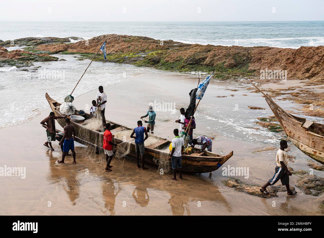 Bird's eye view, Traditional fishing boat, People, Fishermen, Cape ...