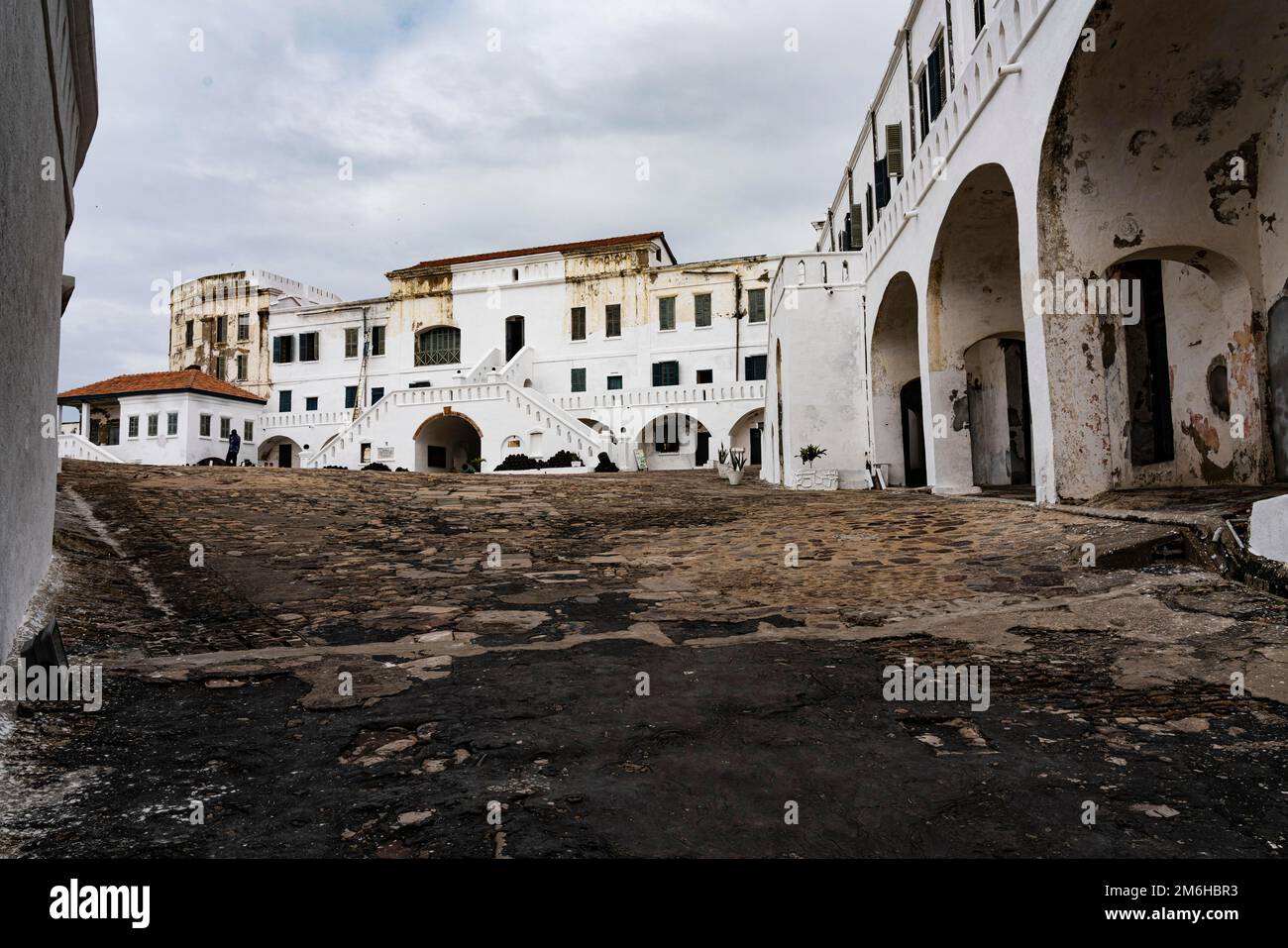 Inner courtyard, Cape Coast Castle, historic fort, slave castle, Gold ...