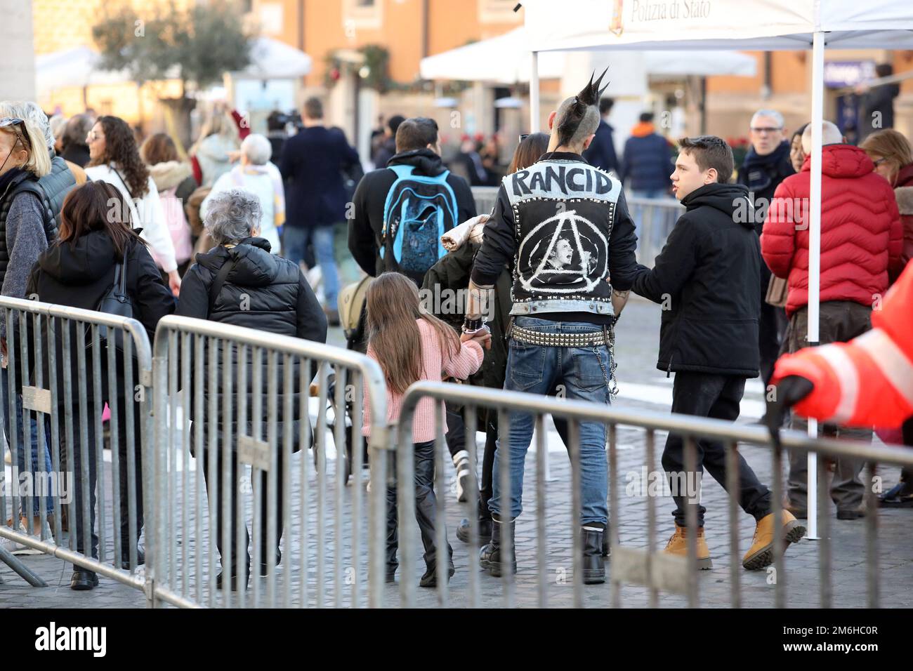 Rome, Italy. 04th Jan, 2023. ROME, Italy - 04.02.2023: A punk is ...