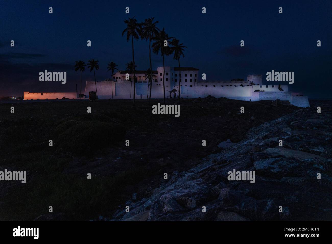 Night, Elmina Castle, St. George's Castle, Fortress, Slave Castle ...