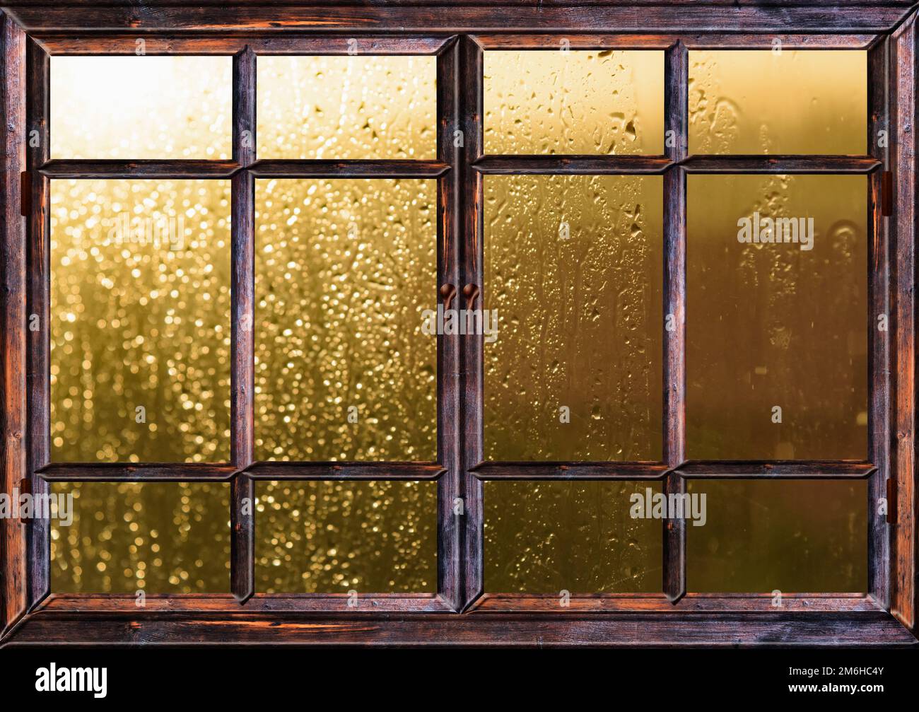 Window glass with a drop of rain Stock Photo - Alamy
