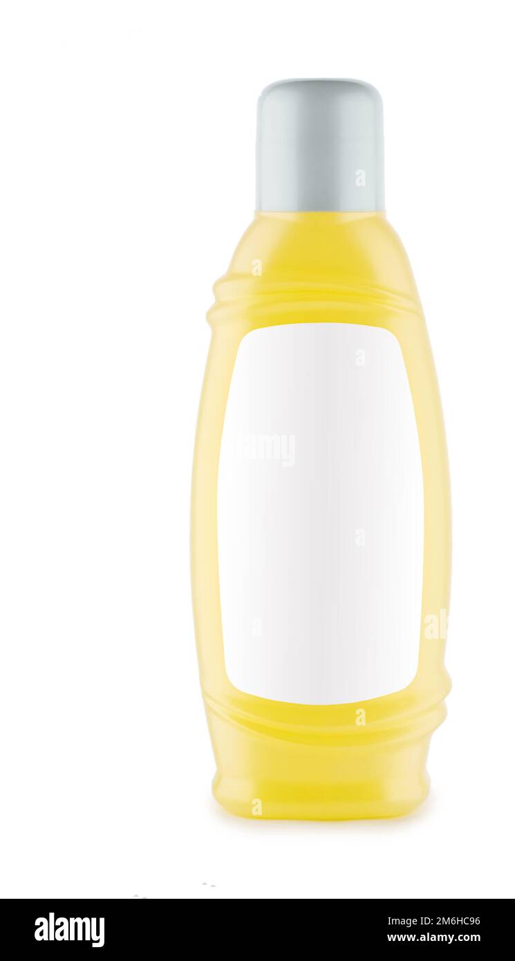 yellow bottle of shampoo isolated Stock Photo - Alamy