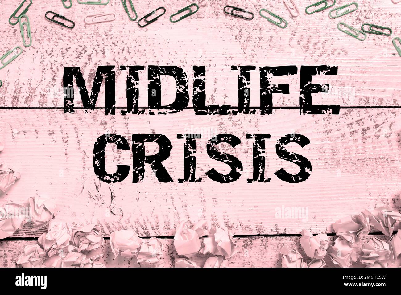 Hand writing sign Midlife Crisis. Word for Software development ...