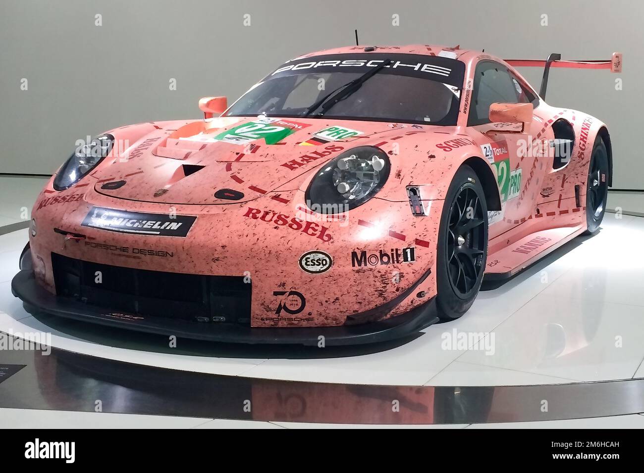 Porsche 911 GT3 RSR racing car with historic paintwork from Porsche 917 ...