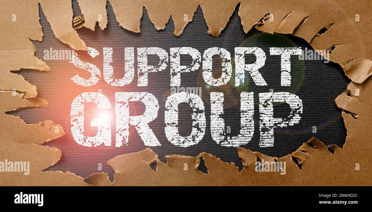Conceptual caption Support Group. Word for number of people involved in ...
