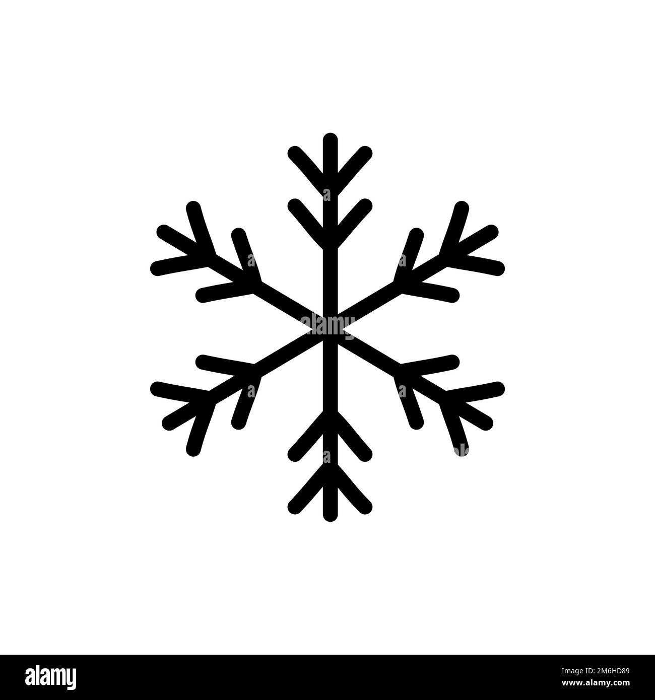 Snowflake color line icon. Geometric ornament. Festive decoration ...