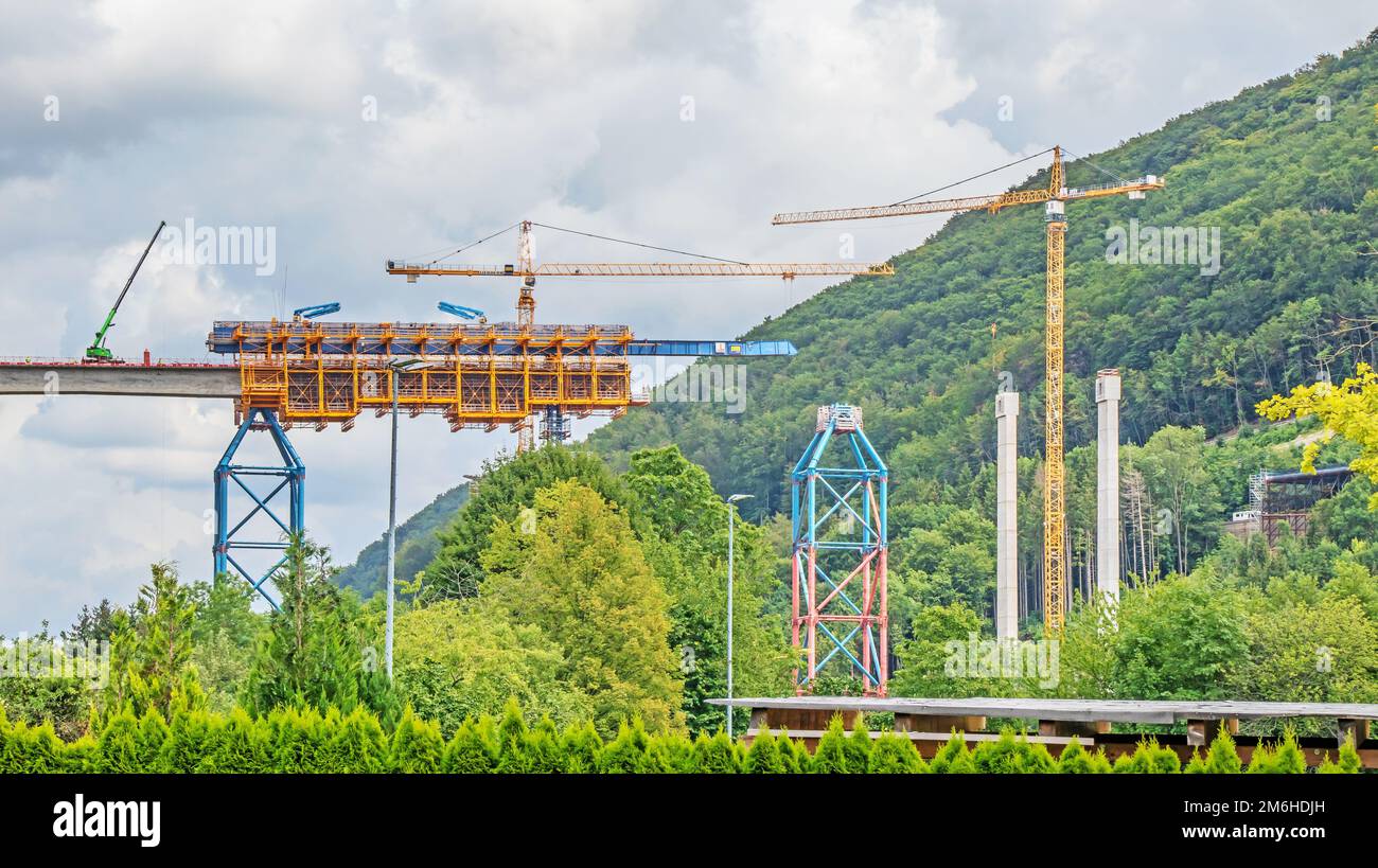 Construction of the Filstal bridge, Stuttgart-Ulm rail project Stock ...