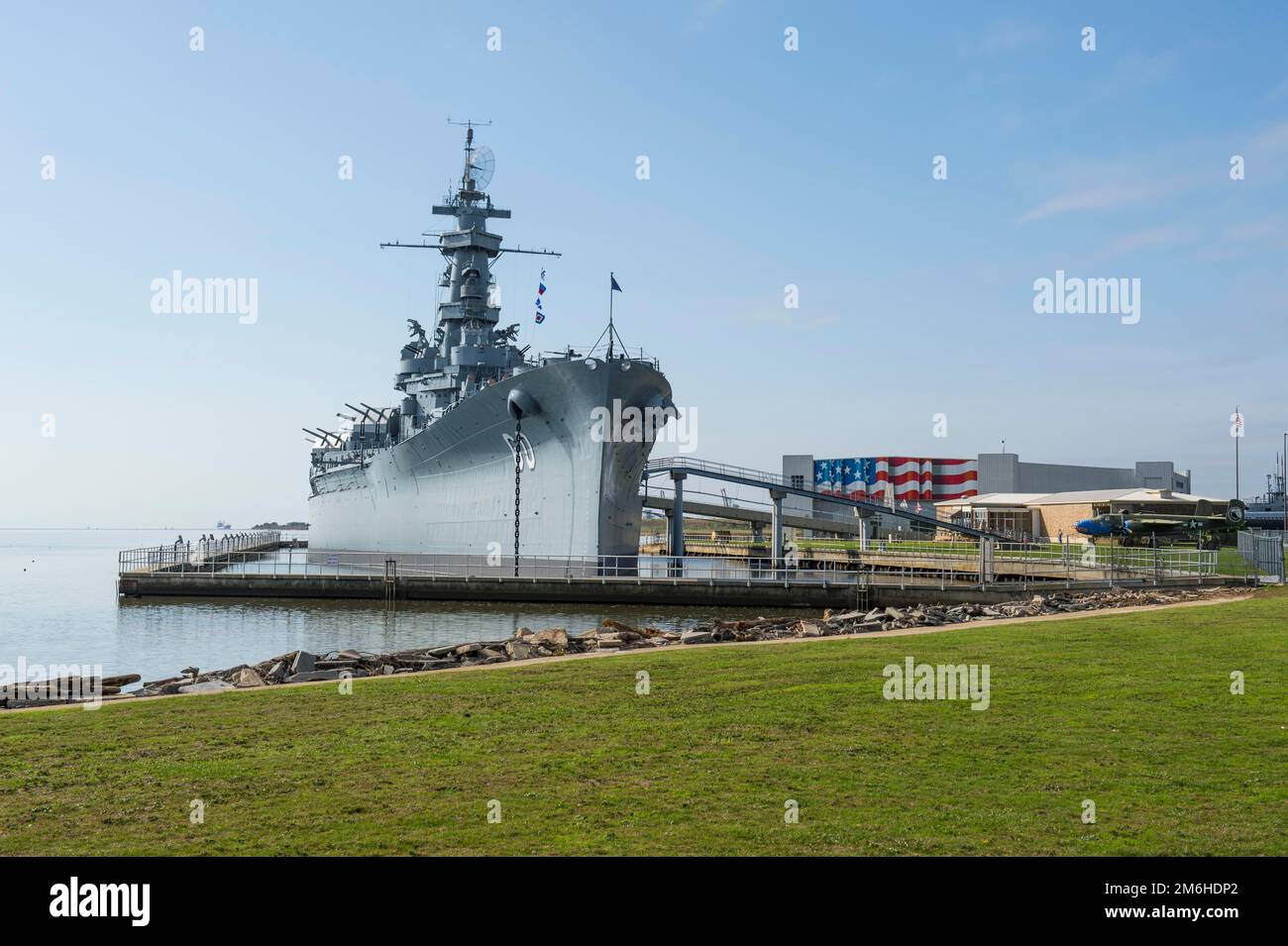 Warship USS Alabama, in the USS Alabama Battleship Memorial Park ...