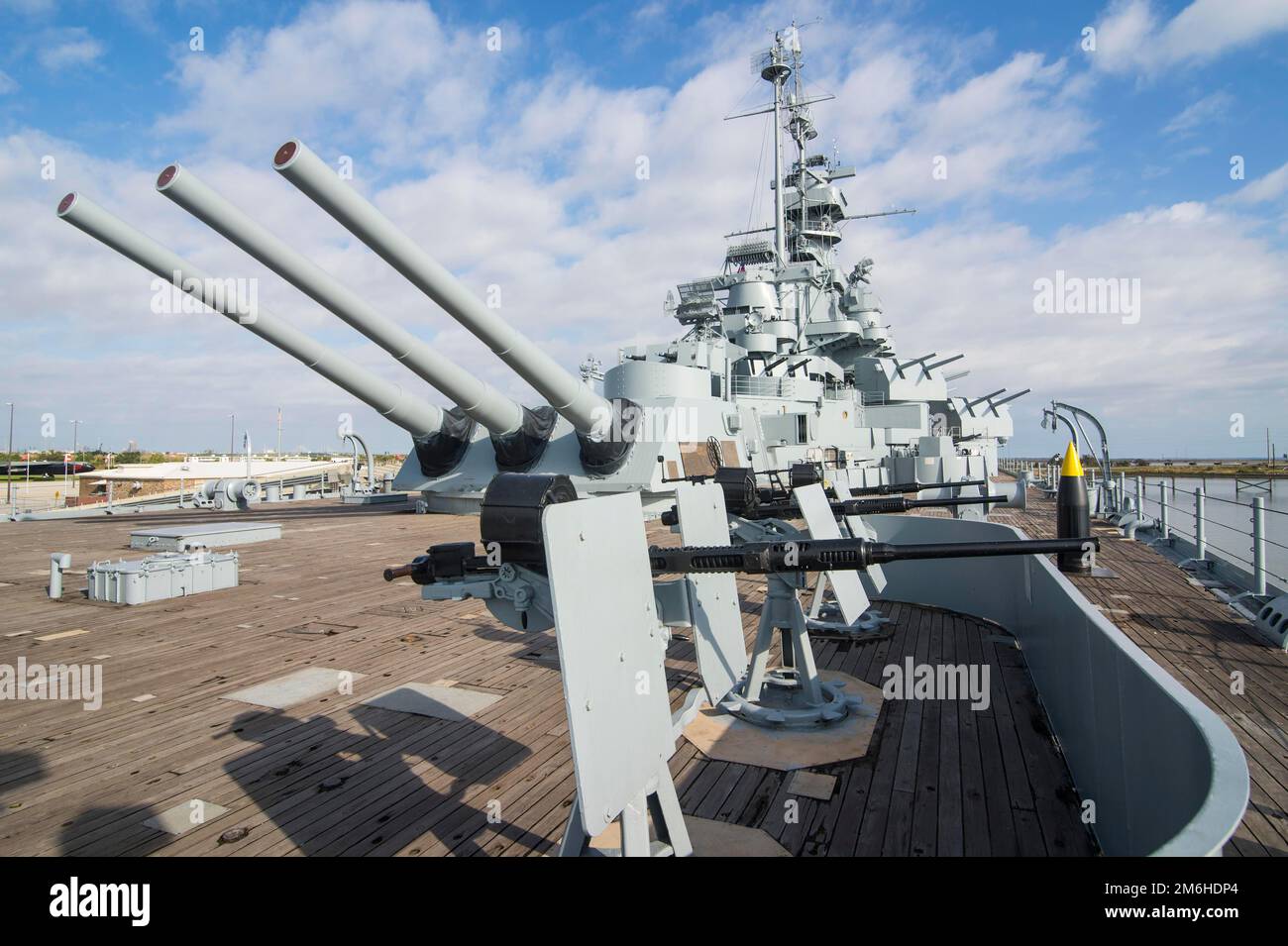 Warship USS Alabama, in the USS Alabama Battleship Memorial Park ...