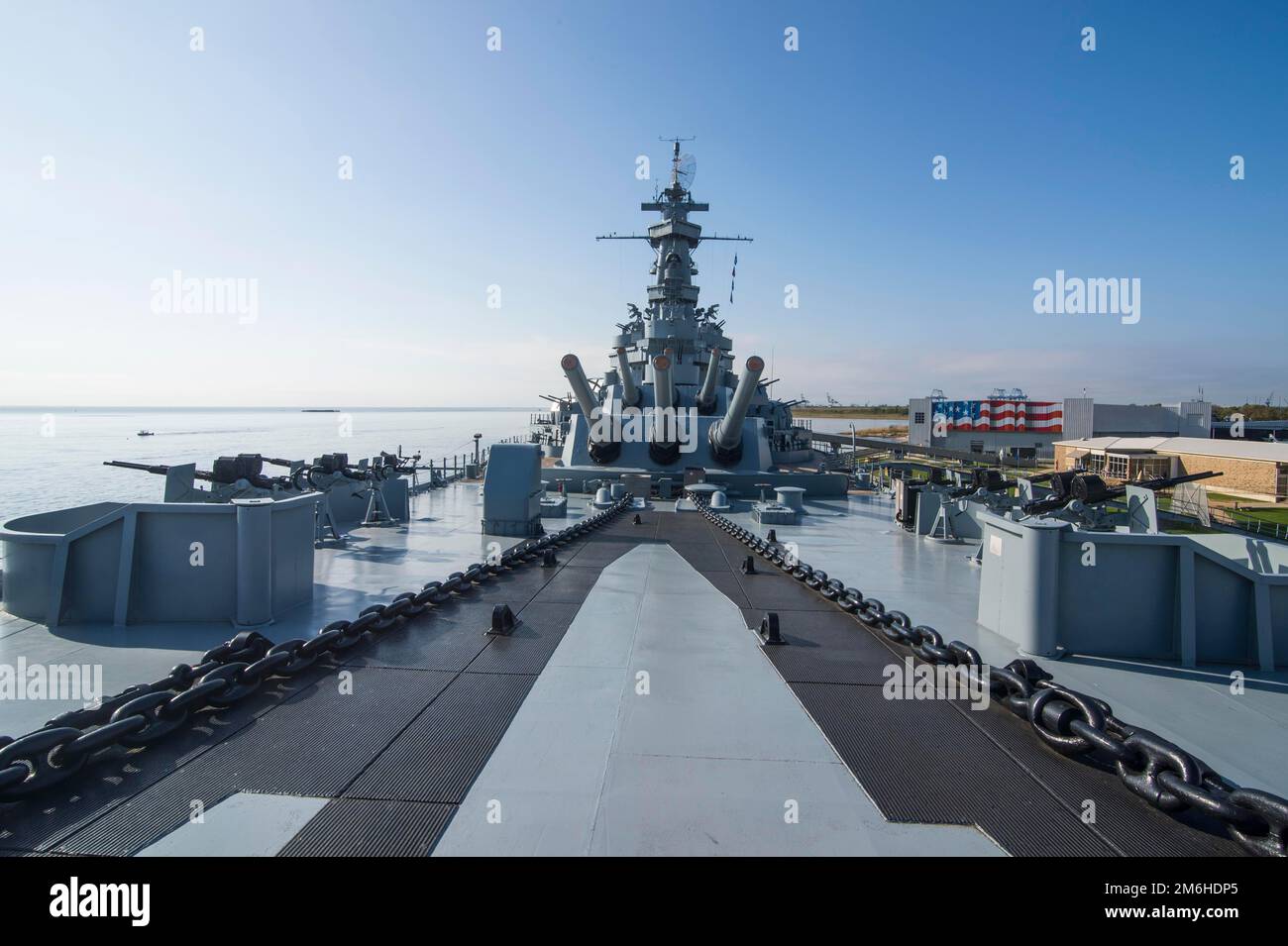 Warship USS Alabama, in the USS Alabama Battleship Memorial Park ...