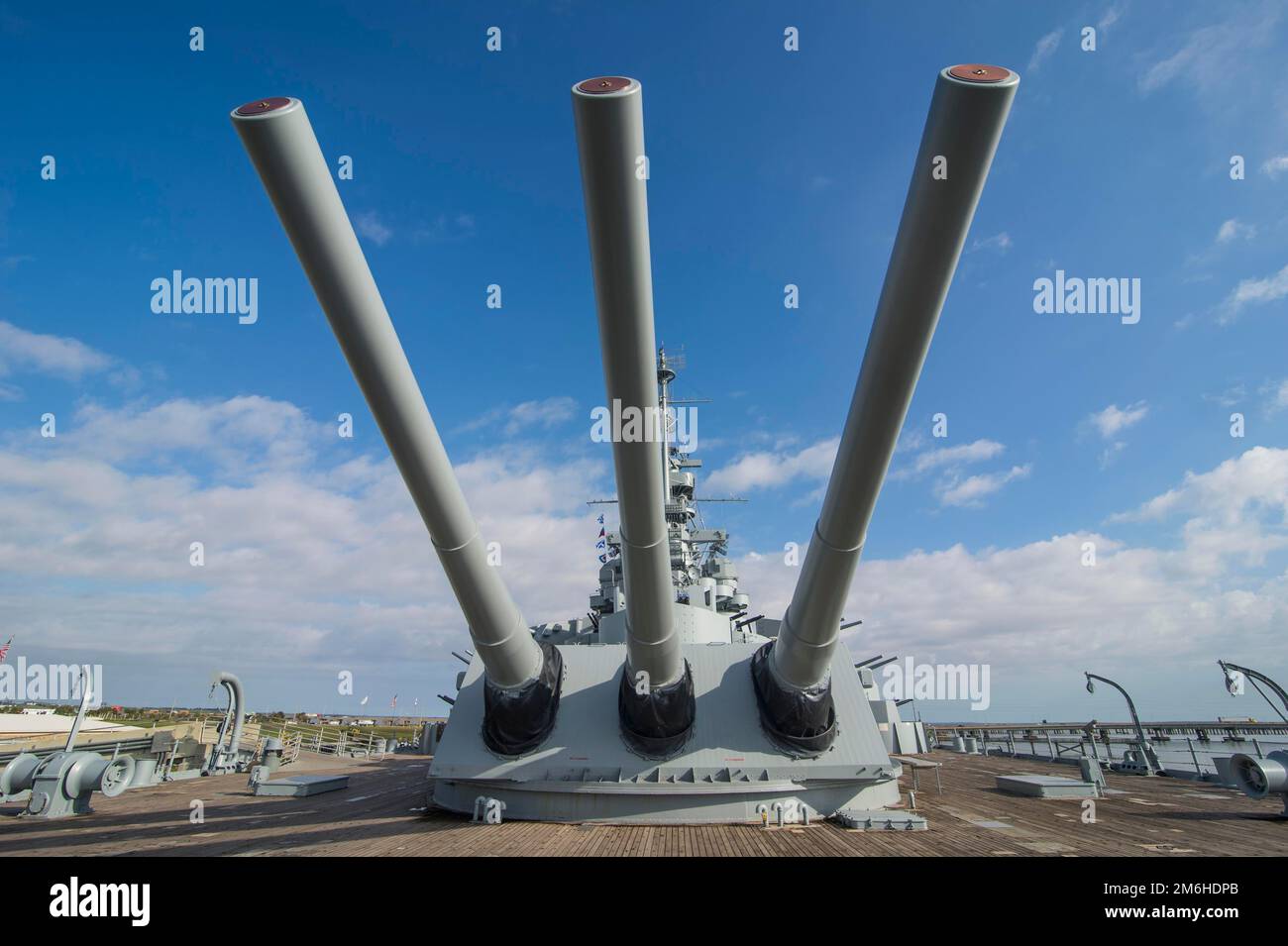 Warship USS Alabama, in the USS Alabama Battleship Memorial Park ...