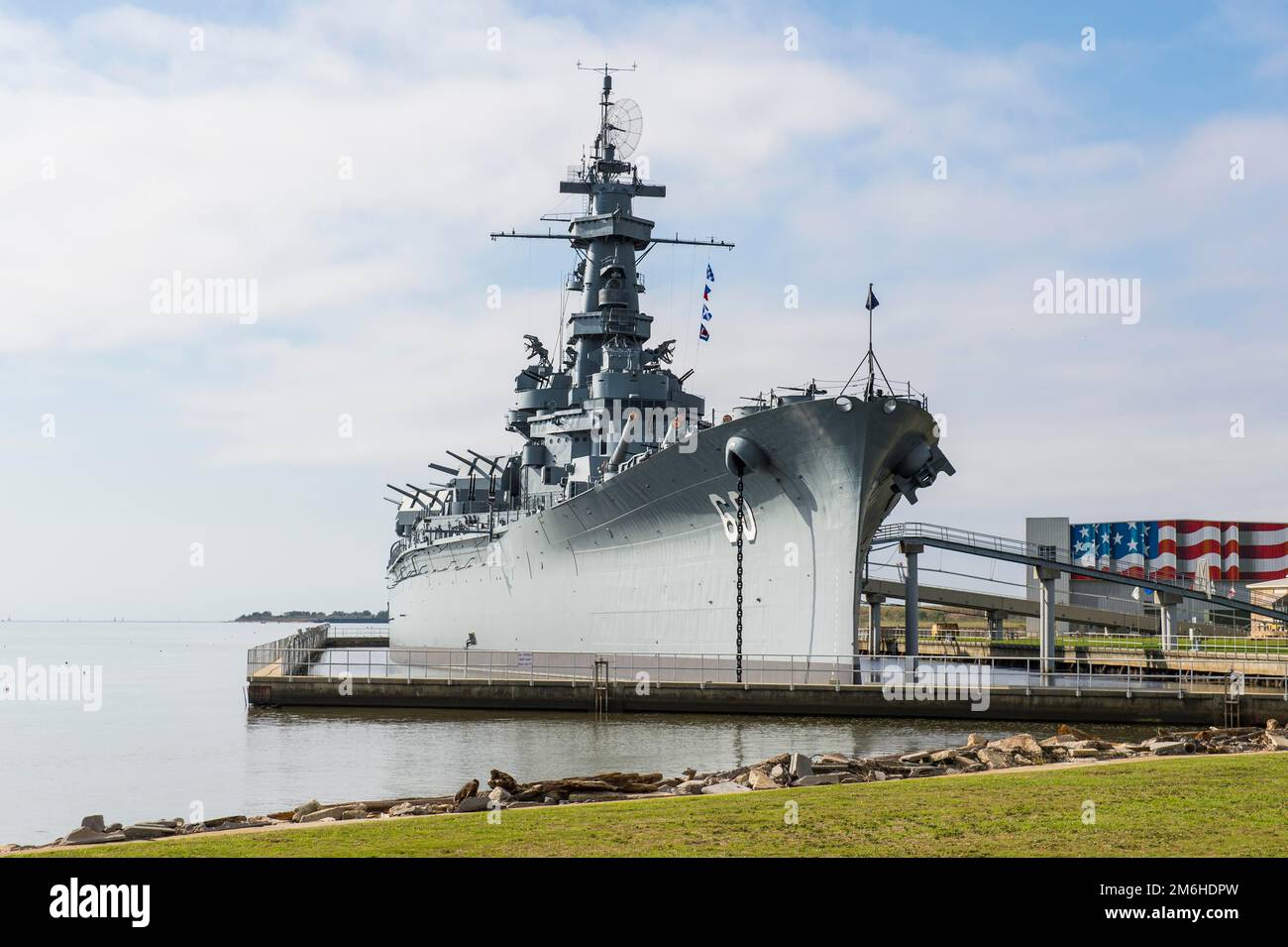 Warship USS Alabama, in the USS Alabama Battleship Memorial Park ...