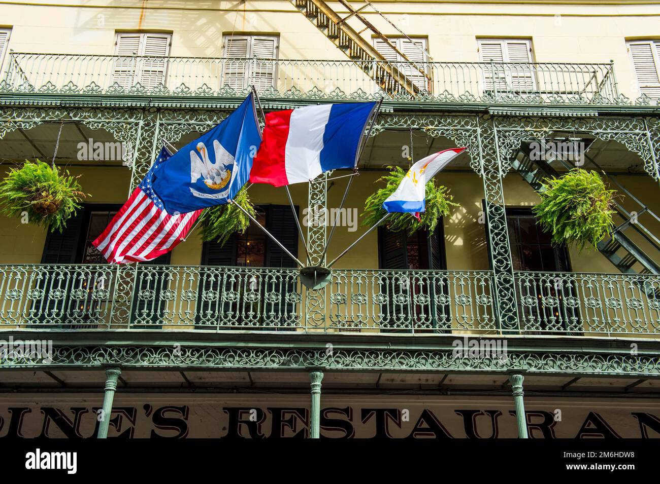 French colonial houses, french quarter, New Orleans, Louisiana, USA ...