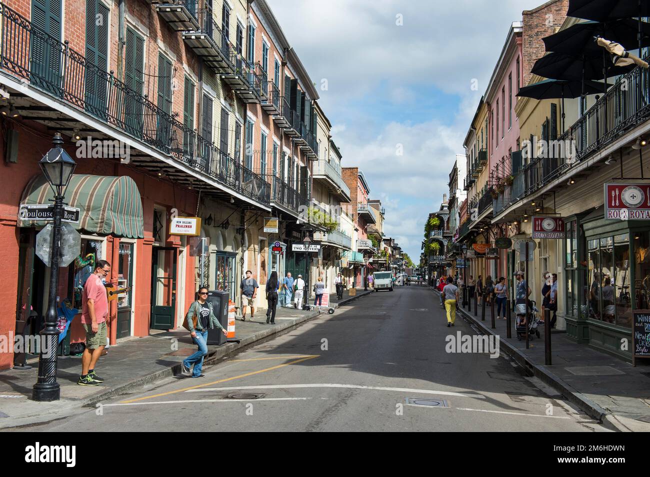 French colonial houses, french quarter, New Orleans, Louisiana, USA ...