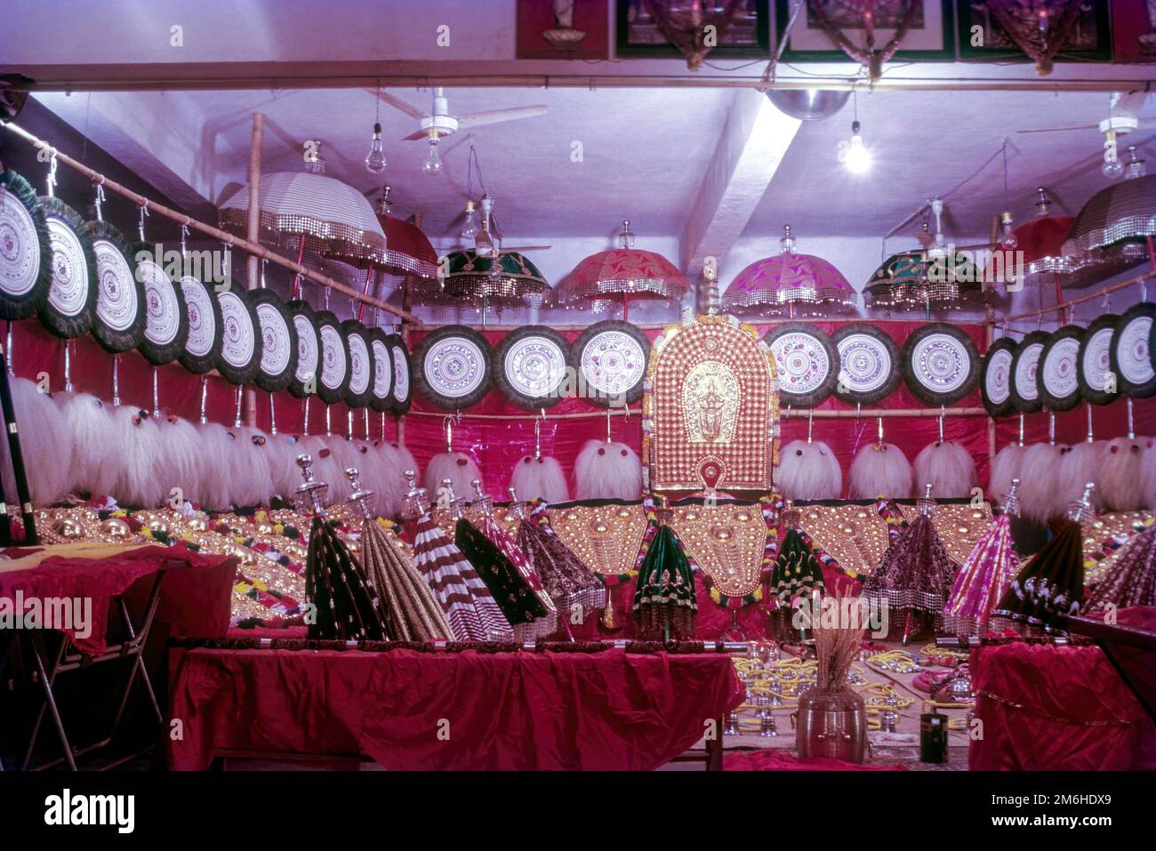 Chamayam, a display of Pooram festivel ornaments in Thrissur Trichur ...