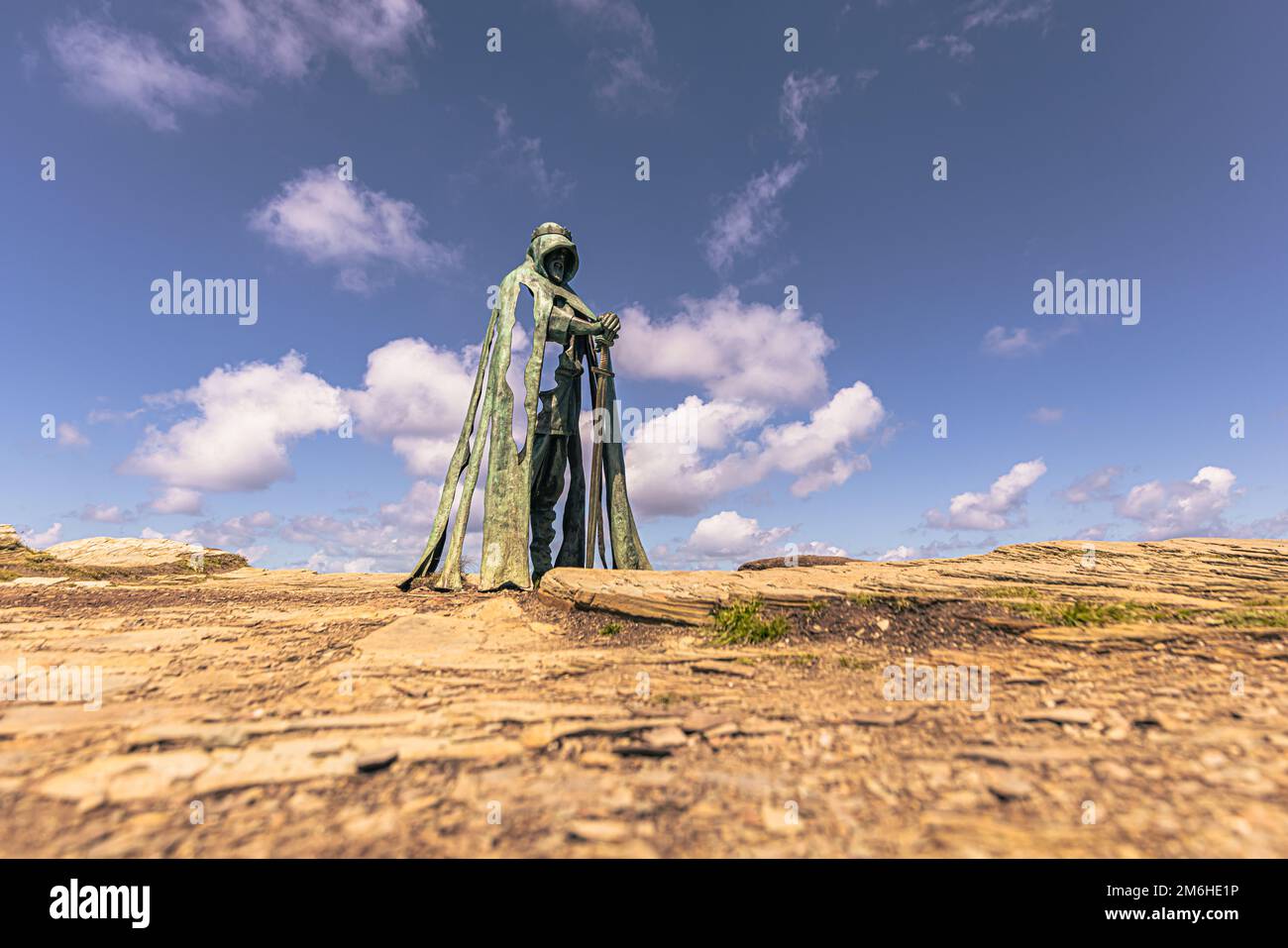 Tintagel - May 30 2022: Statue of the legendary King Arthur in the ...