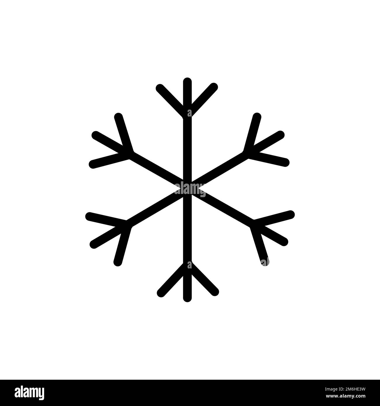 Snowflake color line icon. Geometric ornament. Festive decoration ...