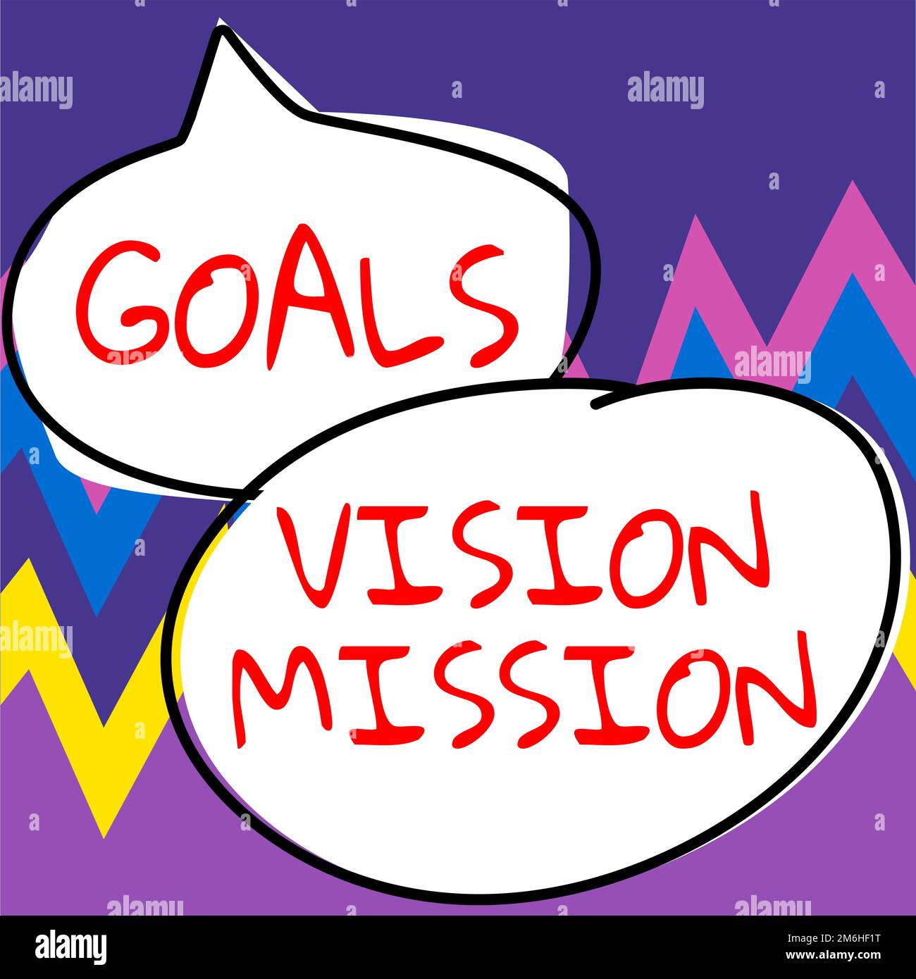 Sign displaying Goals Vision Mission. Internet Concept practical ...